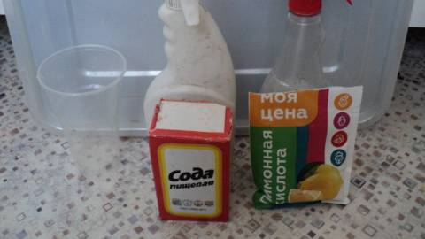 Химчистка ткани дверей Сода Лимонная кислота