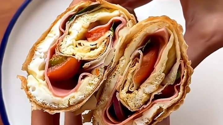 ШАУРМА из Омлета...🌯🍳😋    Рецепт в описании ✍️