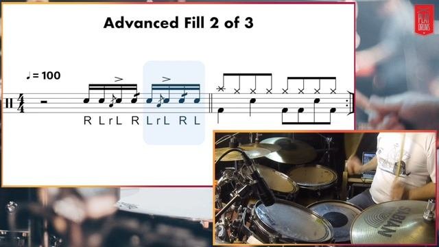3 коротких заполнения, высокий уровень сложности. #drumfill #drumlesson