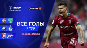 Все голы 27.07.2025 | 2 тур Мир РПЛ 2025/26