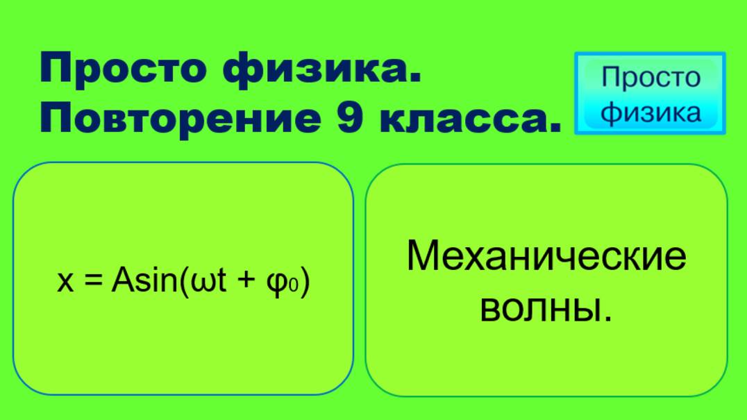 Повторение 9 класса. Физика. Волны.