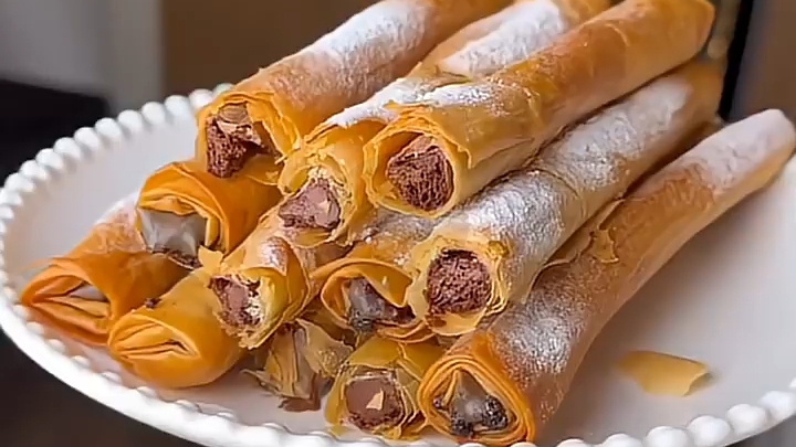 ТРУБОЧКИ с шоколадной пастой...🥐🍫😋    Рецепт в описании ✍️
