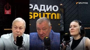 Андрей Гурулёв и  Эдуард Басурин в эфире радио Sputnik Санкт-Петербург