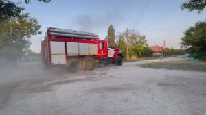 Пожар в станице около нашего участка.