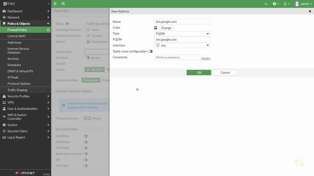 Policy Options for Destination - Fortinet NSE 4 - FortiOS 7.x _ CBT Nuggets