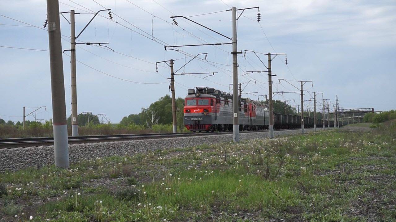 Электровоз ВЛ80С-154 с перегоняемым 2ЭС6-391 "Синара".