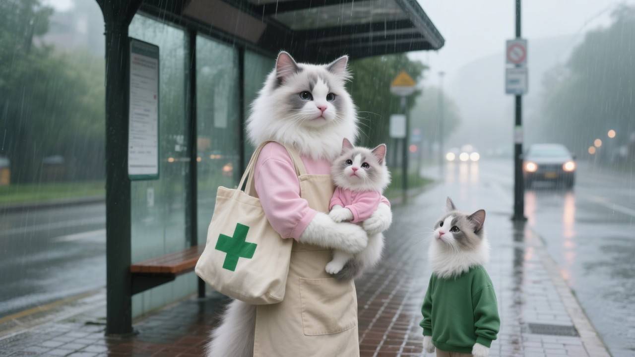 🚑😼 Когда котята заболели: 🐱 Кошка Мать-одиночка одна отвозит больных детей в больницу