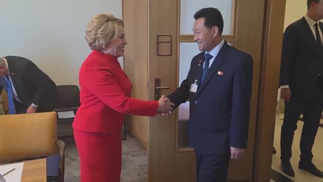 Валентина Матвиенко с Председателем Верховного народного собрания КНДР Пак Ин Чхолем, 30 июля 2025
