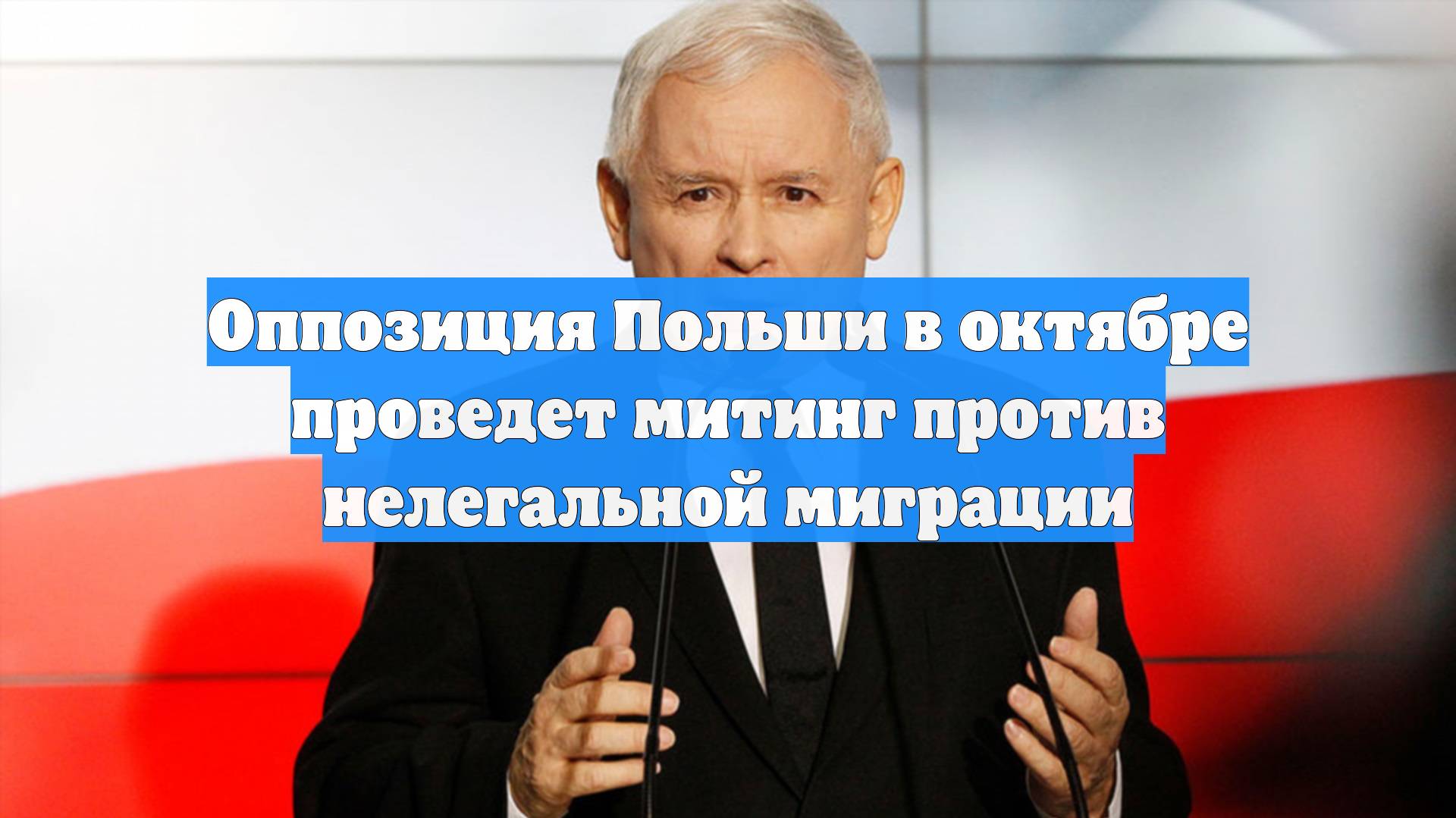 Оппозиция Польши в октябре проведет митинг против нелегальной миграции