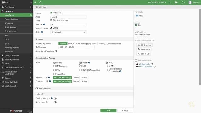 VDOM Mgmt. Interface - Fortinet NSE 4 - FortiOS 7.x _ CBT Nuggets