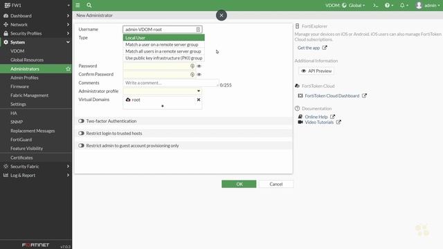 Create per-VDOM Admins - Fortinet NSE 4 - FortiOS 7.x _ CBT Nuggets