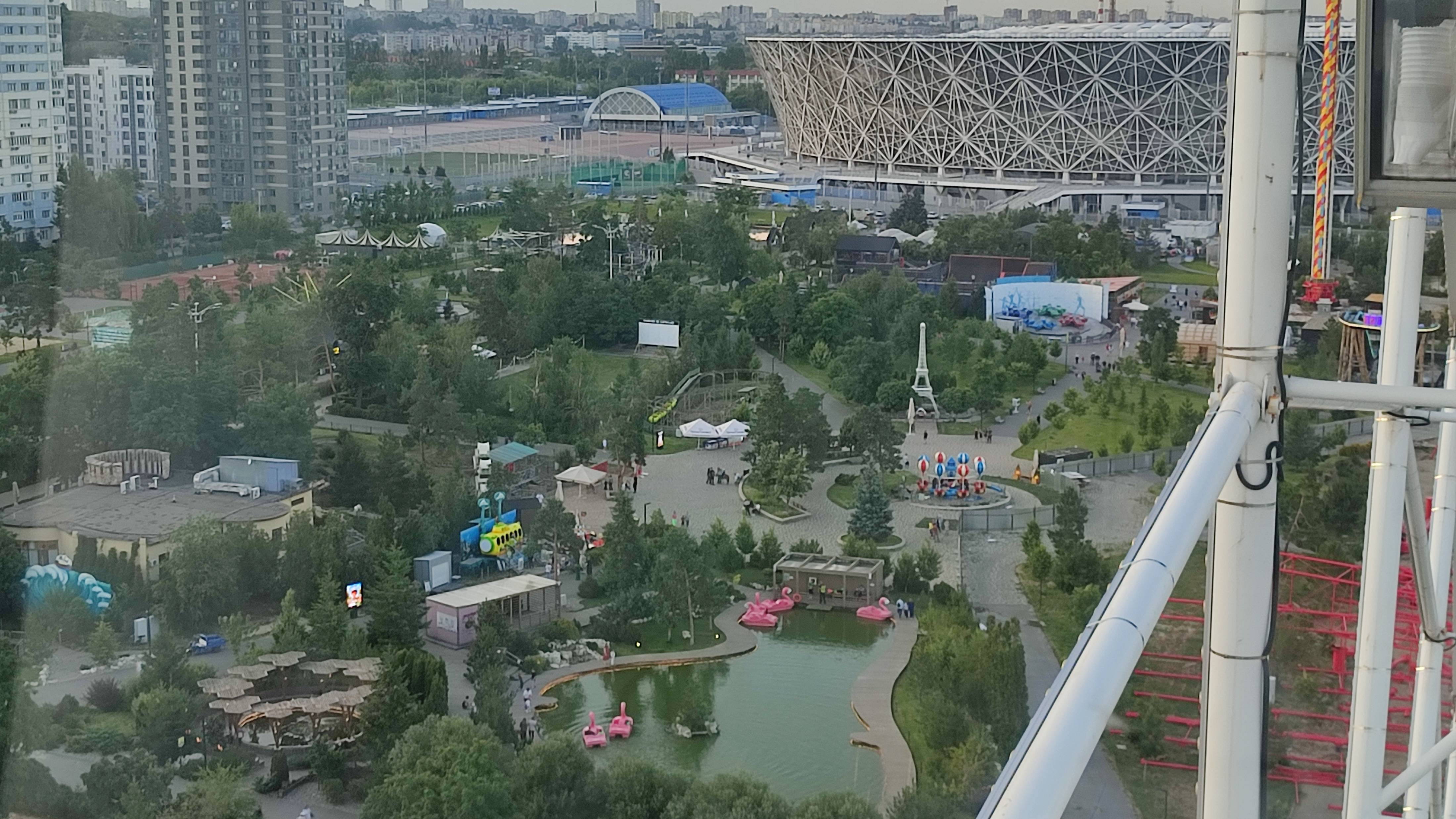 Макет парка ЦПКиО и будущего аквапарка в пойме реки Царица