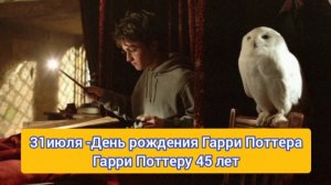 31 июля День рождения Гарри Поттера. Гарри Поттеру 45 лет