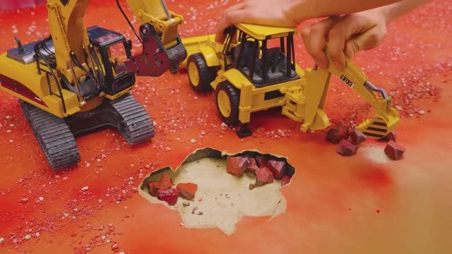 Остров пиратов: самосвал и экскаватор раскапывают сундук! 🏴☠️