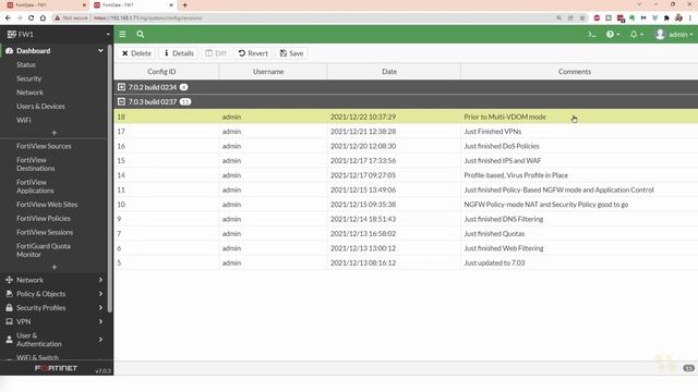 Create a new VDOM - Fortinet NSE 4 - FortiOS 7.x _ CBT Nuggets