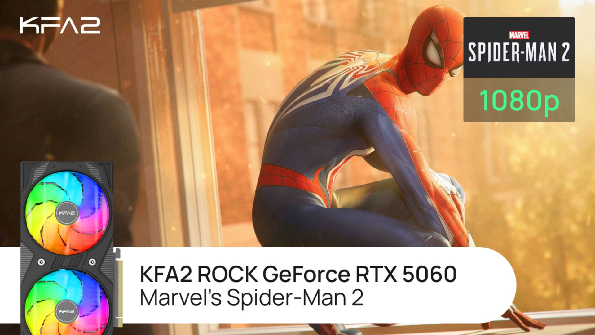 Тест видеокарты KFA2 ROCK GeForce RTX 5060 | Marvel's Spider-Man 2 | 1080p (Full HD) разрешение