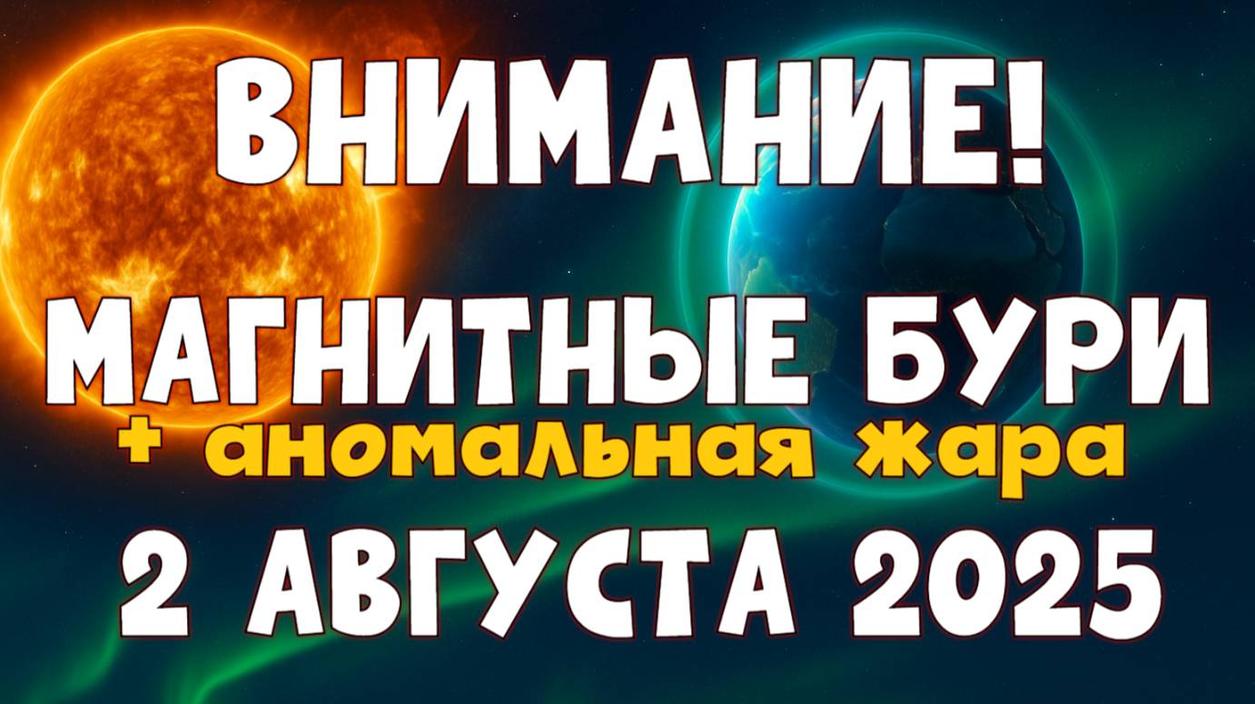 ВНИМАНИЕ! МАГНИТНЫЕ БУРИ 2 АВГУСТА 2025 + 🔥АНОМАЛЬНАЯ ЖАРА