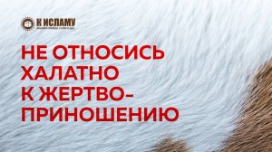 Не относись халатно к жертвоприношению. Важность правильного намерения | Ринат Абу Мухаммад
