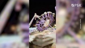 Аттракцион с людьми развалился в Саудовской Аравии. Видео