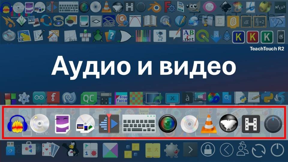 TeachTouch R2: приложения по работе с аудио и видео