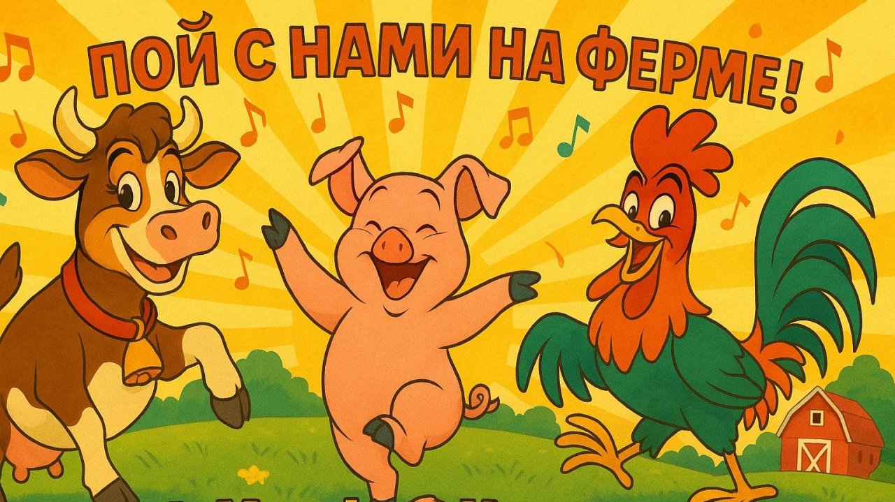 Весёлая ферма – Му-у, Хрю и Ку-ка-ре-ку! Спой и танцуй с нами снова!