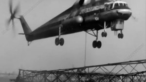 1984 год. ХМАО. Вертолет МИ-10К на монтаже высоковольтной линии