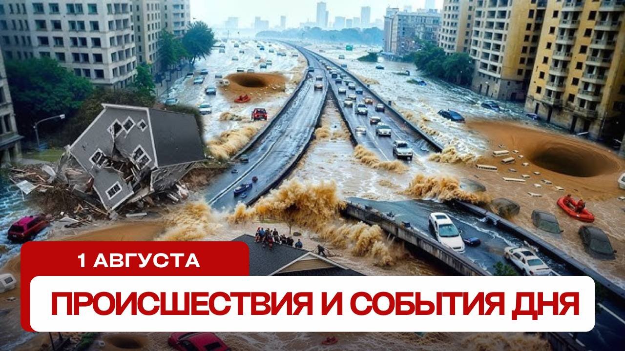 Катаклизмы за день 01.08.2025. Новости сегодня, ЧП, события дня!