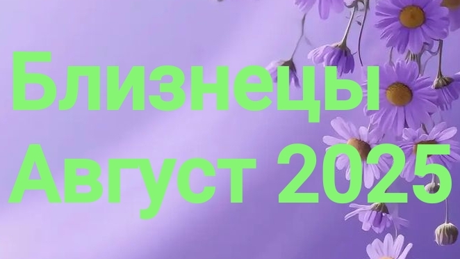 Близнецы .Август 2025 год. 🦋💖🌿