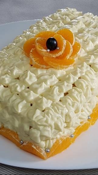 Рецепт Мандаринового Торта Без Выпечки | Вкусно Просто Быстро | #shorts #торты #рецепты #безвыпечки