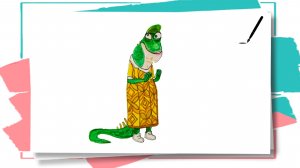 Как нарисовать хамелеона Мисс Кроул из мультфильма Зверопой / How to draw Miss Crawly