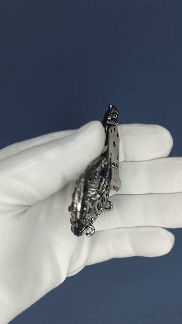 Украшение клипса, со стразами, коричневая, 7.5см. Артикул: 01412