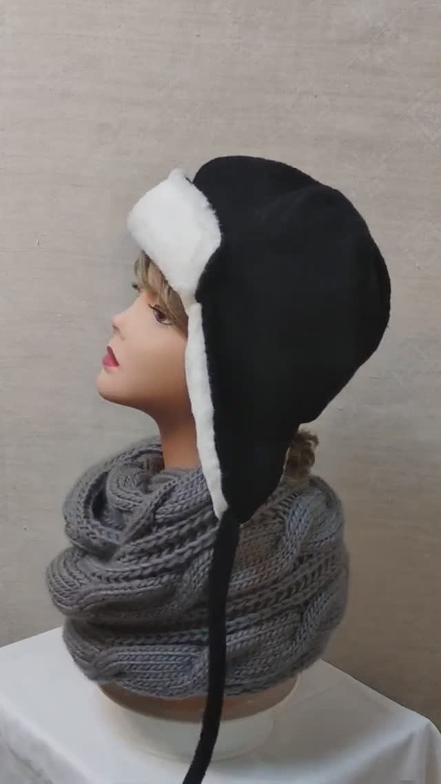 Ушанка из шерстяного лодэна арт.111673