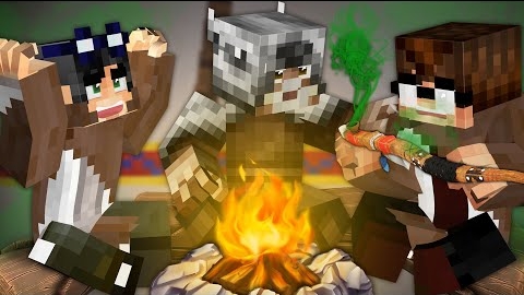 24 ЧАСА в ПЛЕМЕНИ МАНСИ на Перевале Дятлова - Страшилки Майнкрафт