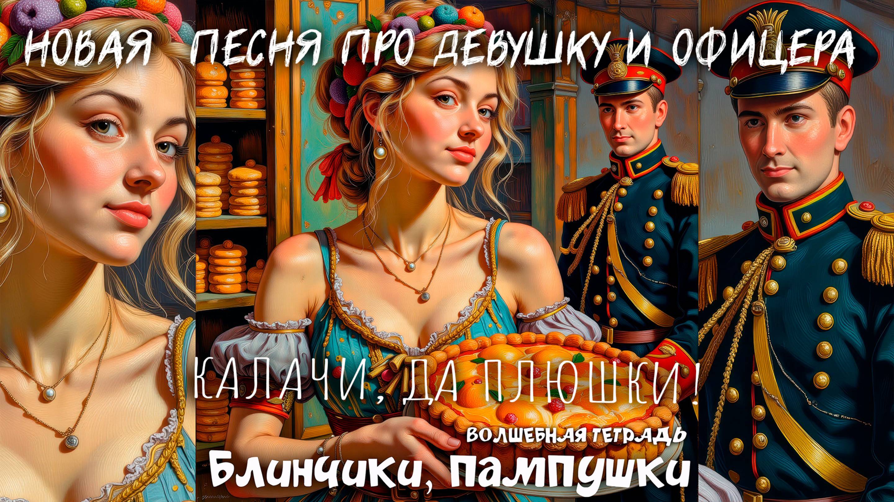 Волшебная тетрадь. "Блинчики, пампушки!" Новая песня про девушку, офицера, пироги, блины, ватрушки.