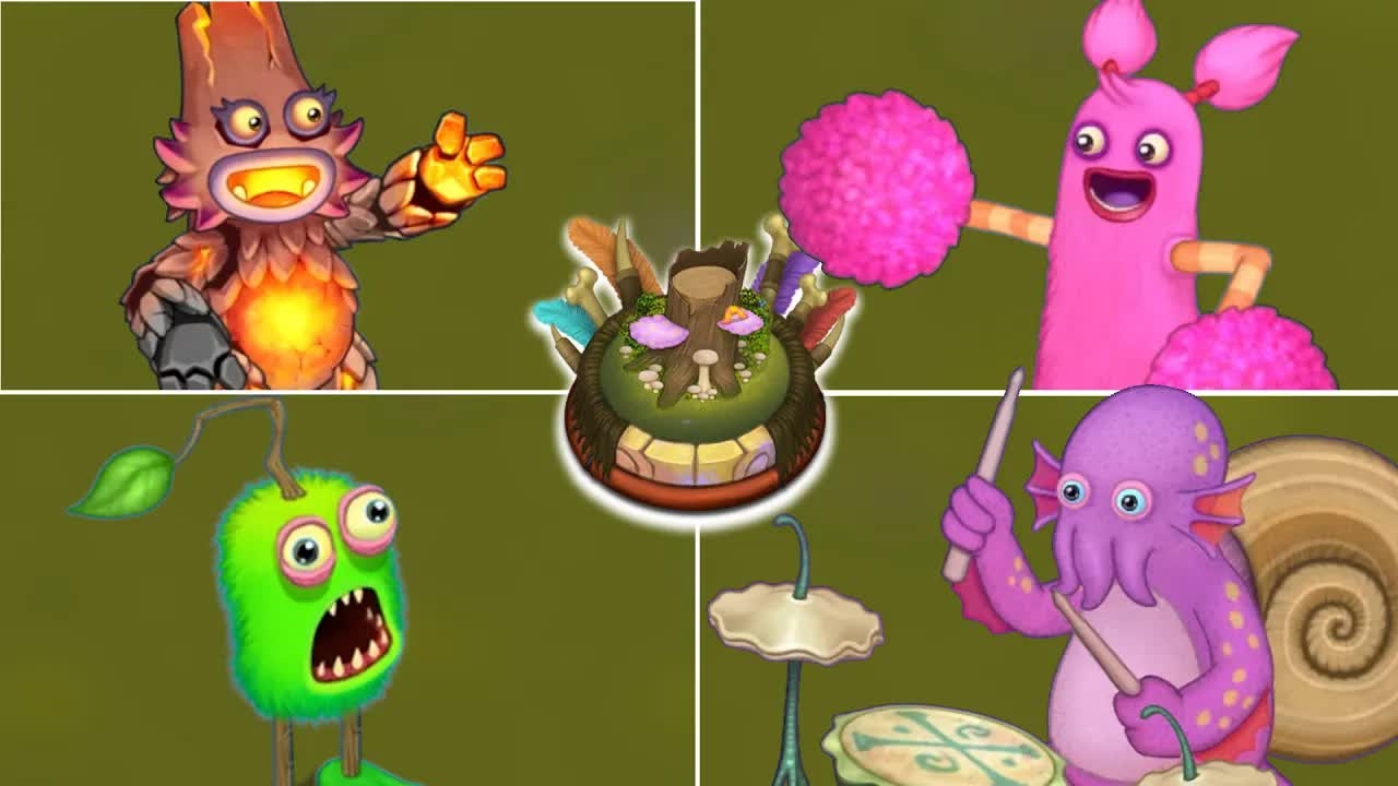 Остров Племени - Все Монстры, Песни и Анимации (My Singing Monsters, Мои Поющие Монстры)