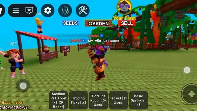 попал на  обновление вырасти сад