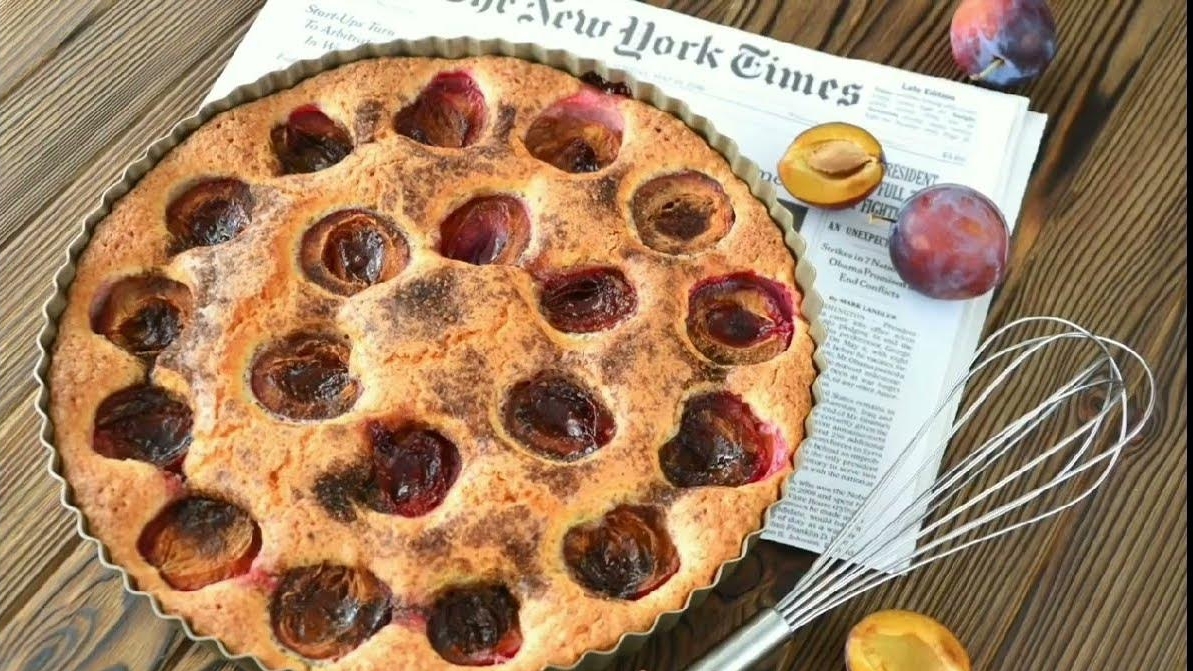 Тот самый Сливовый ПИРОГ из газеты New York Times...🥧☕😋    Рецепт в описании ✍️