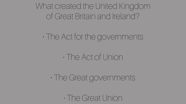 Life in the UK test Question 31