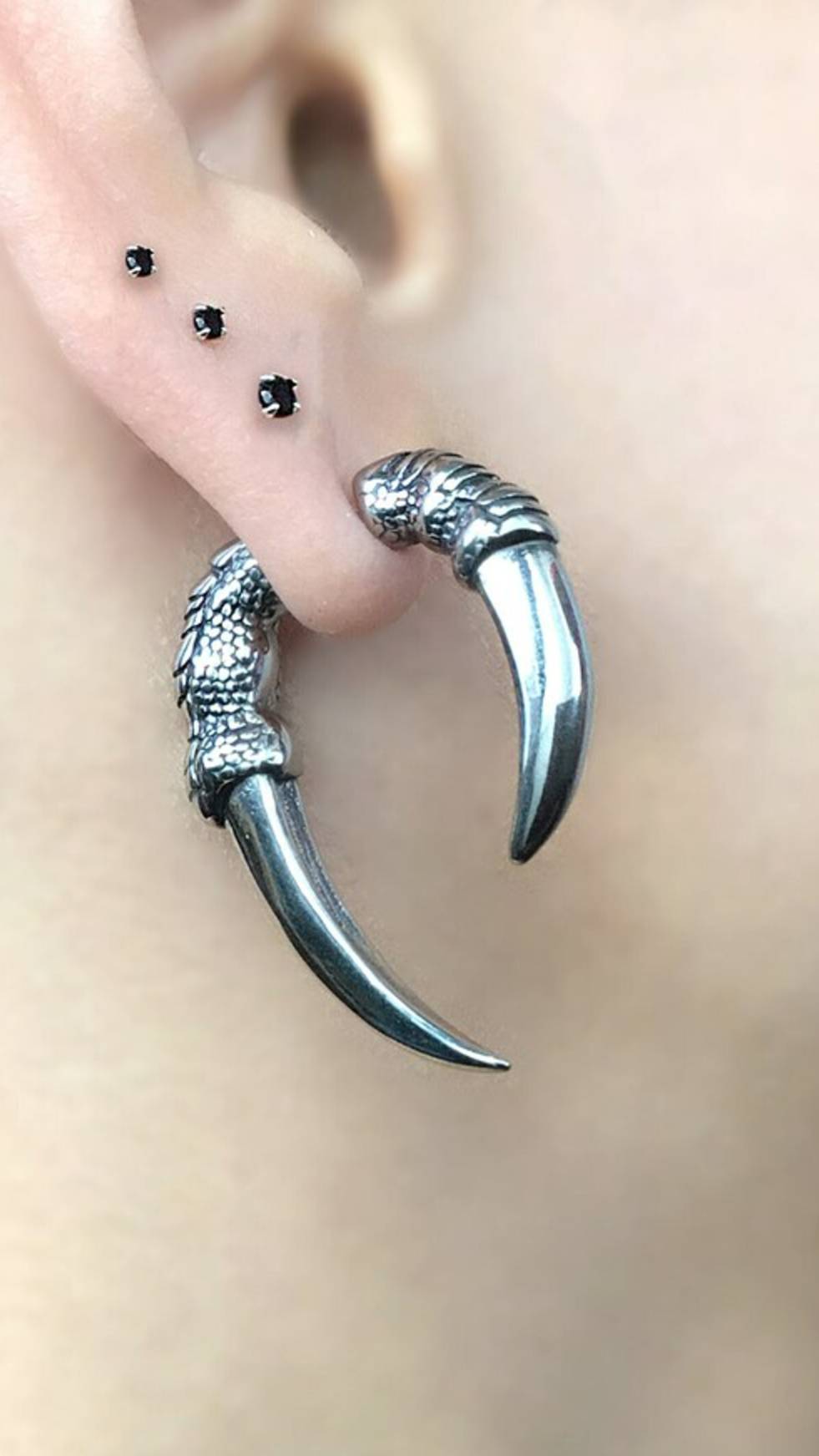 Готические серьги-джекеты "Когти матёрого дракона" от StarfallShop