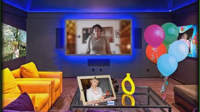Видеопоздравление от близких на 50 лет женщине