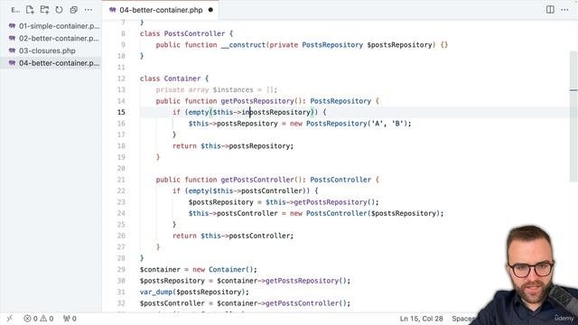 29-04. Refactor the Container with an Instances Array