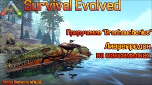 ARK Survival Evolved Приручение "Brachauchenius" Ливрепродон на максималках
