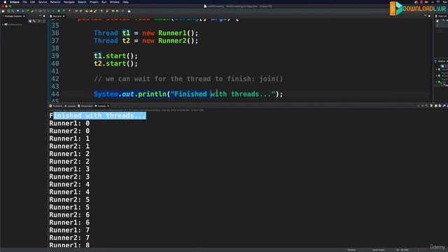 12 - Wait for threads to finish join