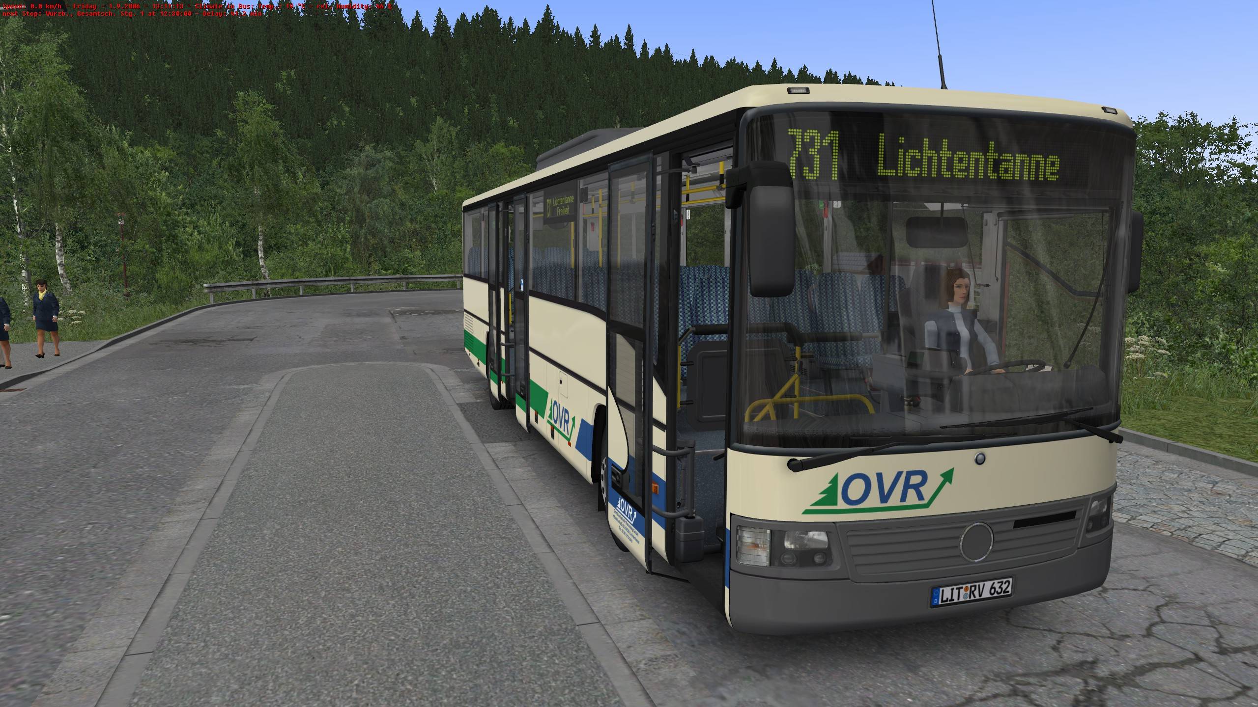 OMSI 2. Thuringer Weld. Маршрут 731. Wurzbach - Lichtentanne. Mercedes 0550