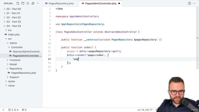 31-04. Create the Overview Page for the Admin Area