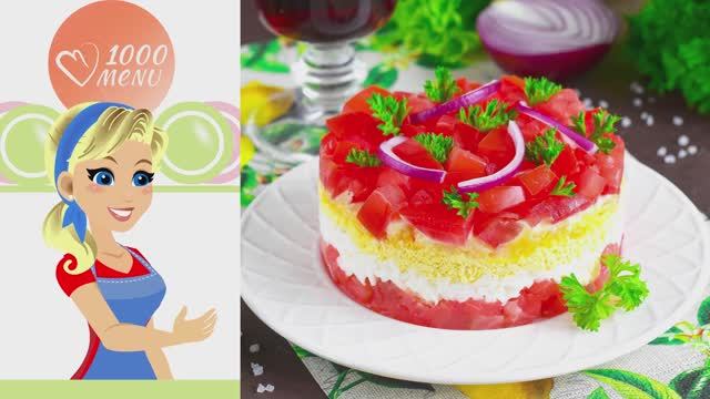 🍽️ САЛАТ С КРАСНОЙ РЫБОЙ, ПОМИДОРАМИ И СЫРОМ — просто и изысканно!
