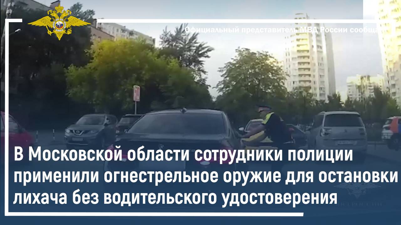 В Московской области сотрудники полиции применили огнестрельное оружие для остановки лихача