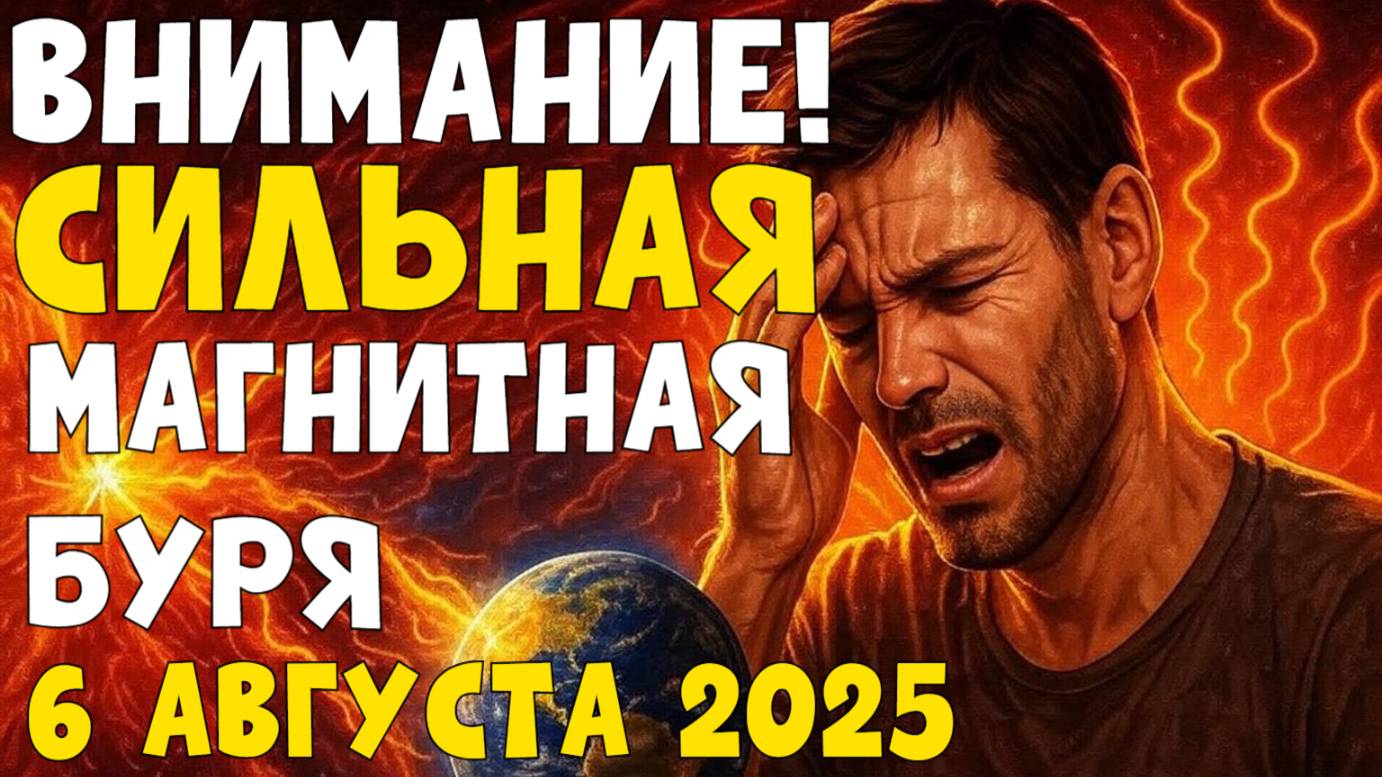😱 ОПАСНАЯ МАГНИТНАЯ БУРЯ 6 АВГУСТА 2025! БУДУТ СБОИ, СКАЧКИ ДАВЛЕНИЯ И ПАНИКА!
