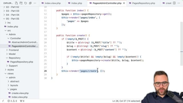 31-05. Implement the Create Form for the Admin Area