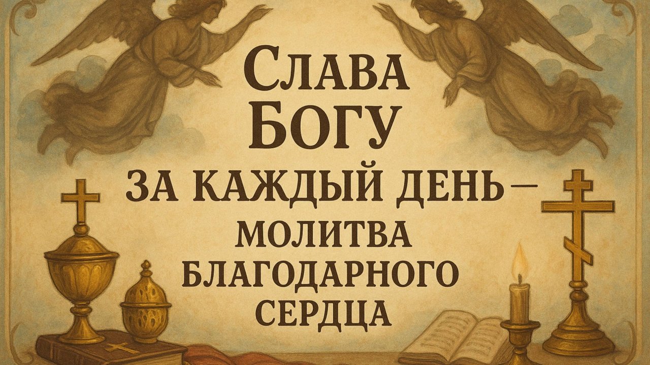 СЛАВА БОГУ ЗА КАЖДЫЙ ДЕНЬ - молитва благодарного сердца
